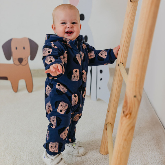 Puppy Playtime Pajac dresowy z kapturem Eevi - granatowy (112195 ...